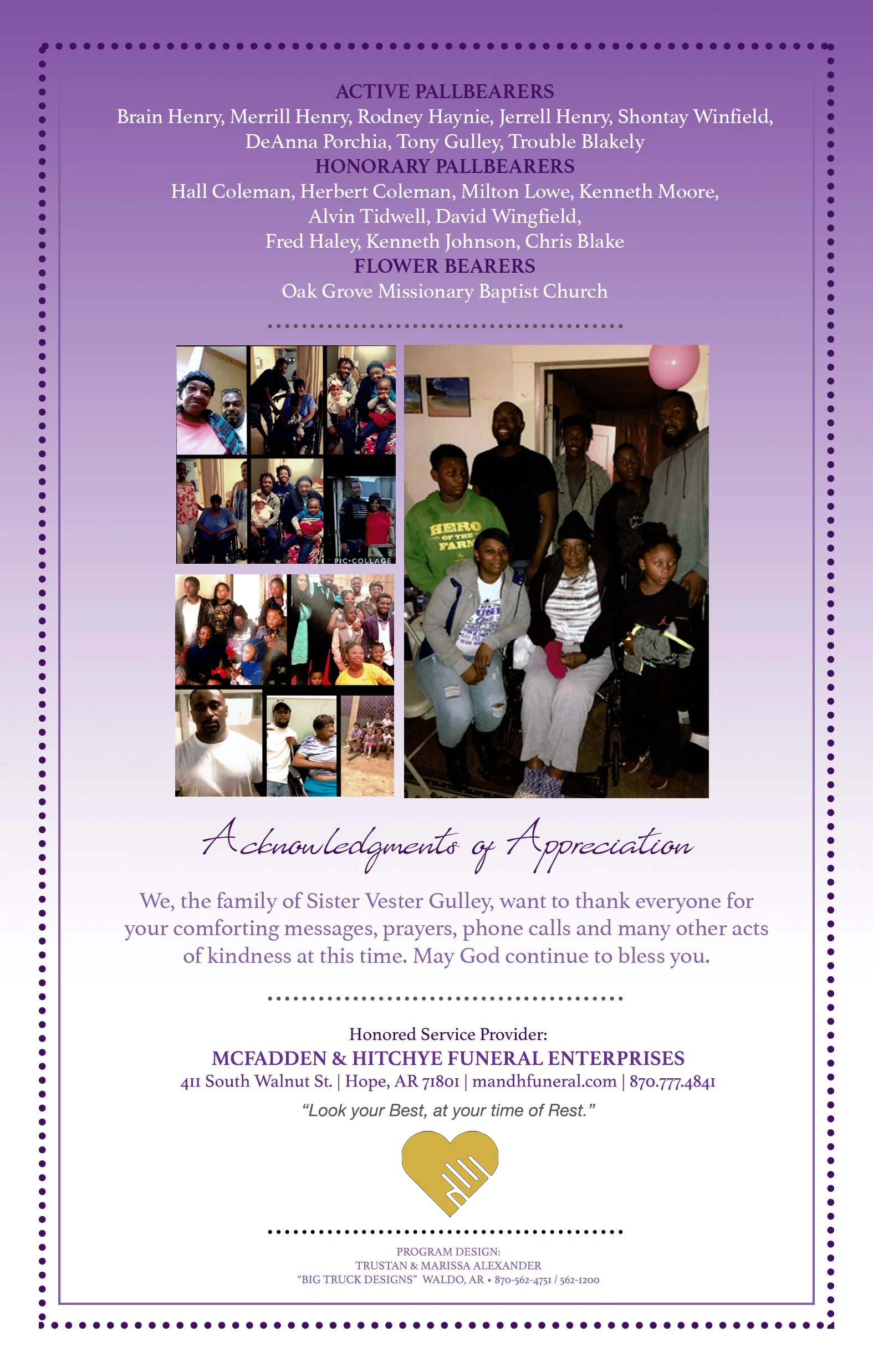 Vester Mae Warren-Gulley — McFadden & Hitchye Funeral Enterprises