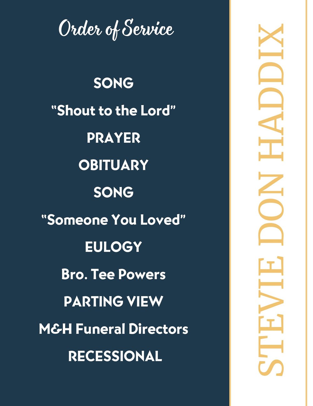 Obituaries — McFadden & Hitchye Funeral Enterprises