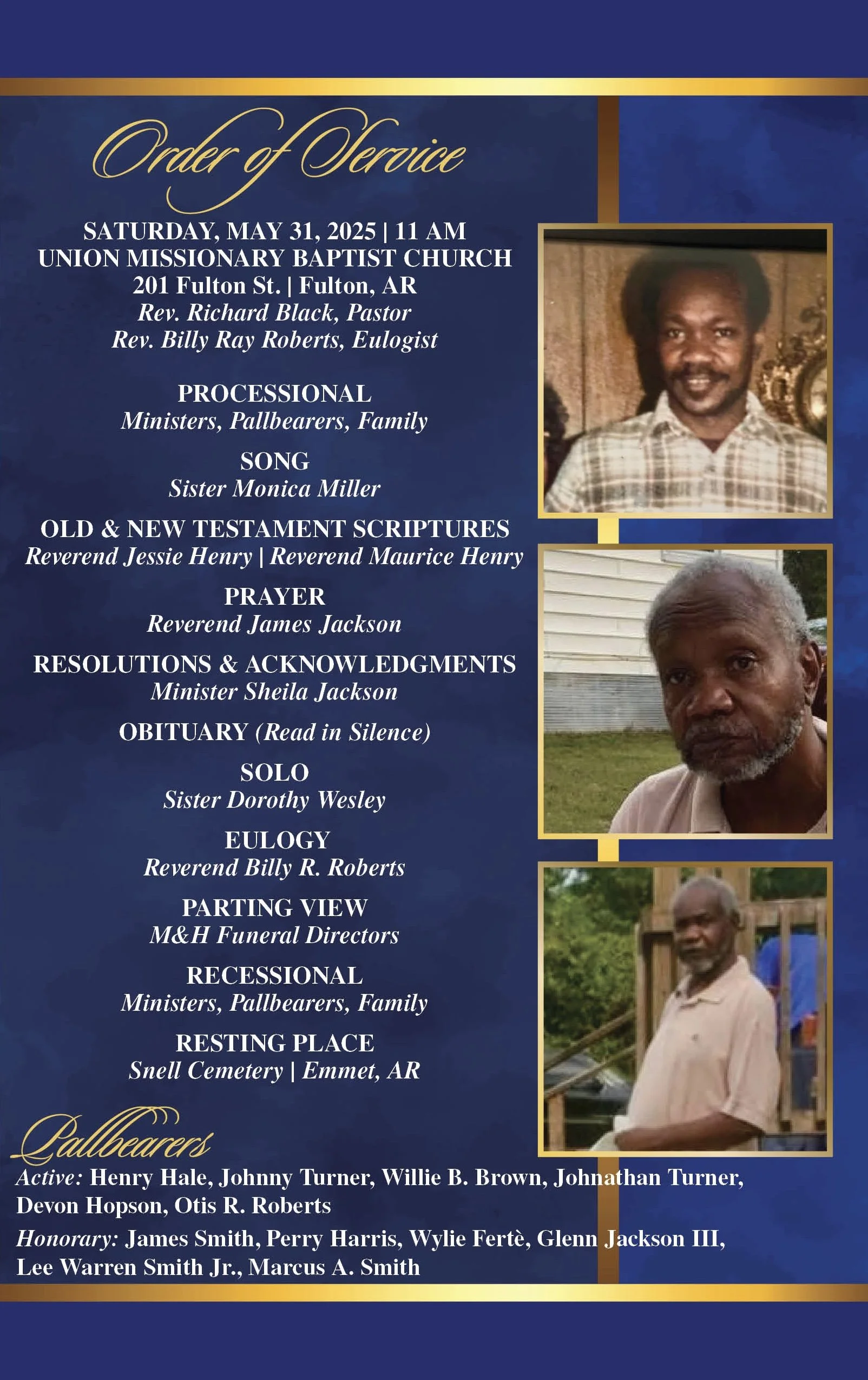 Oliver Smith Jr. — McFadden & Hitchye Funeral Enterprises