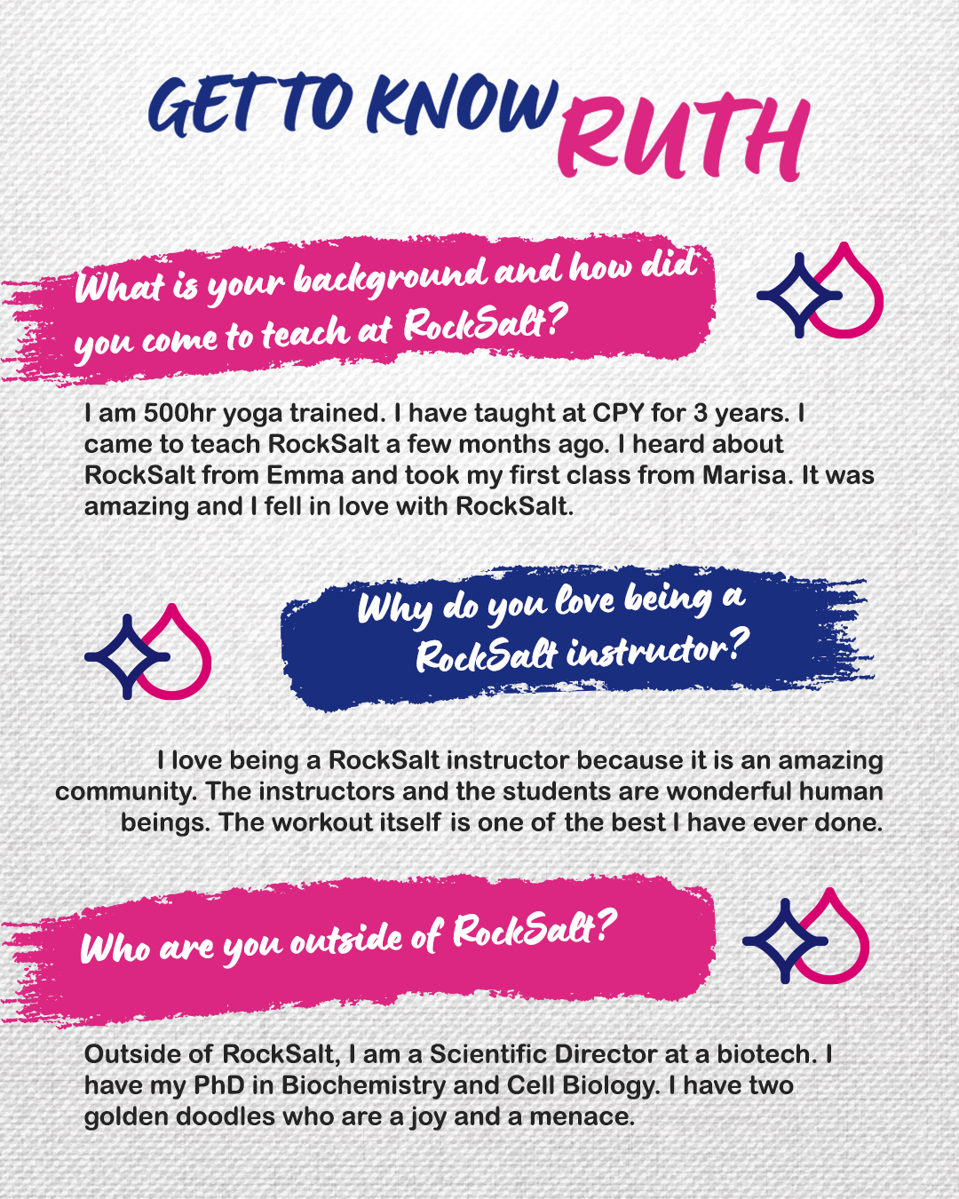 Meet Ruth—RockStar Instructor at Menlo Park & Redwood City — RockSalt ...