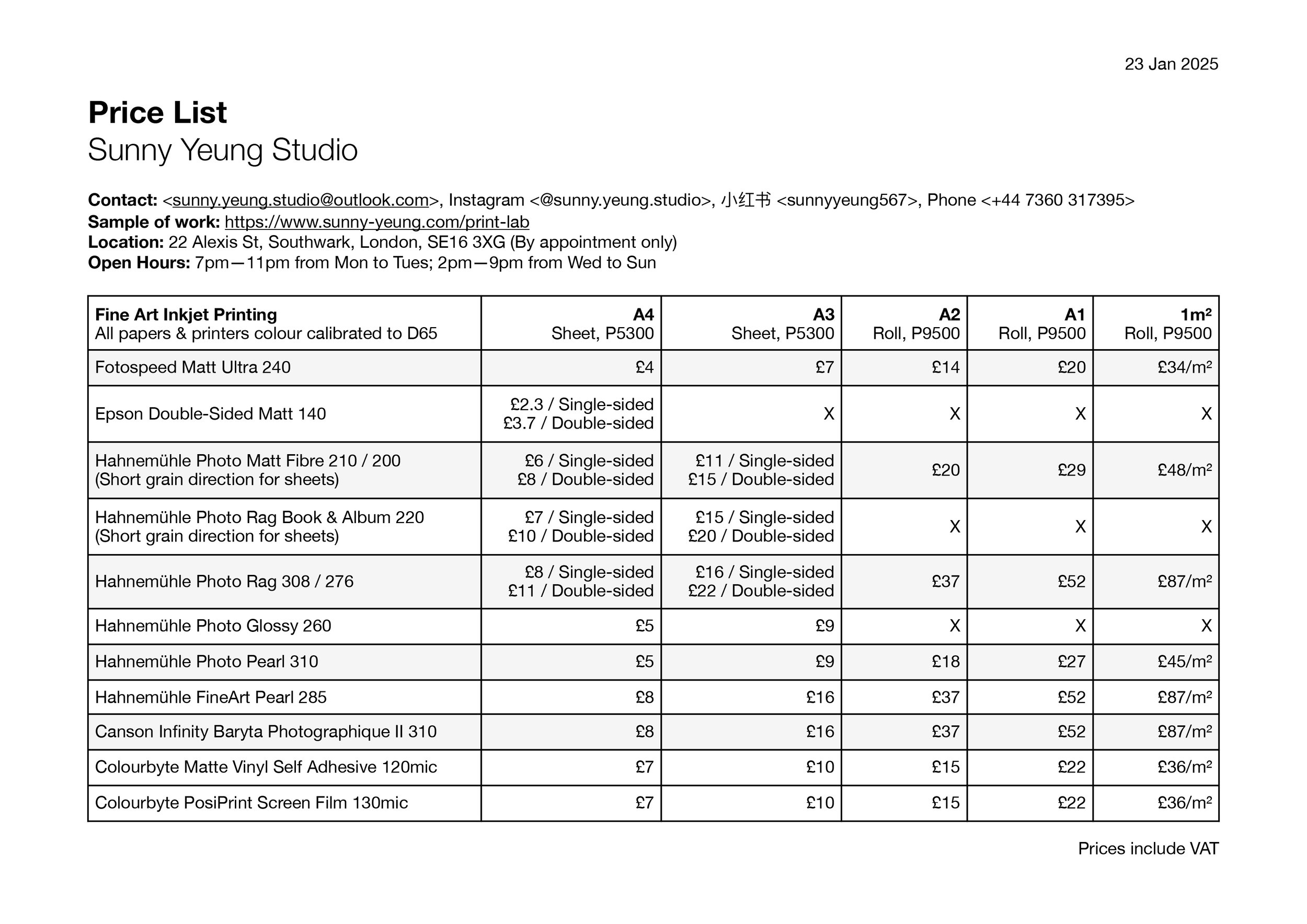 Print Lab — Sunny Yeung Studio