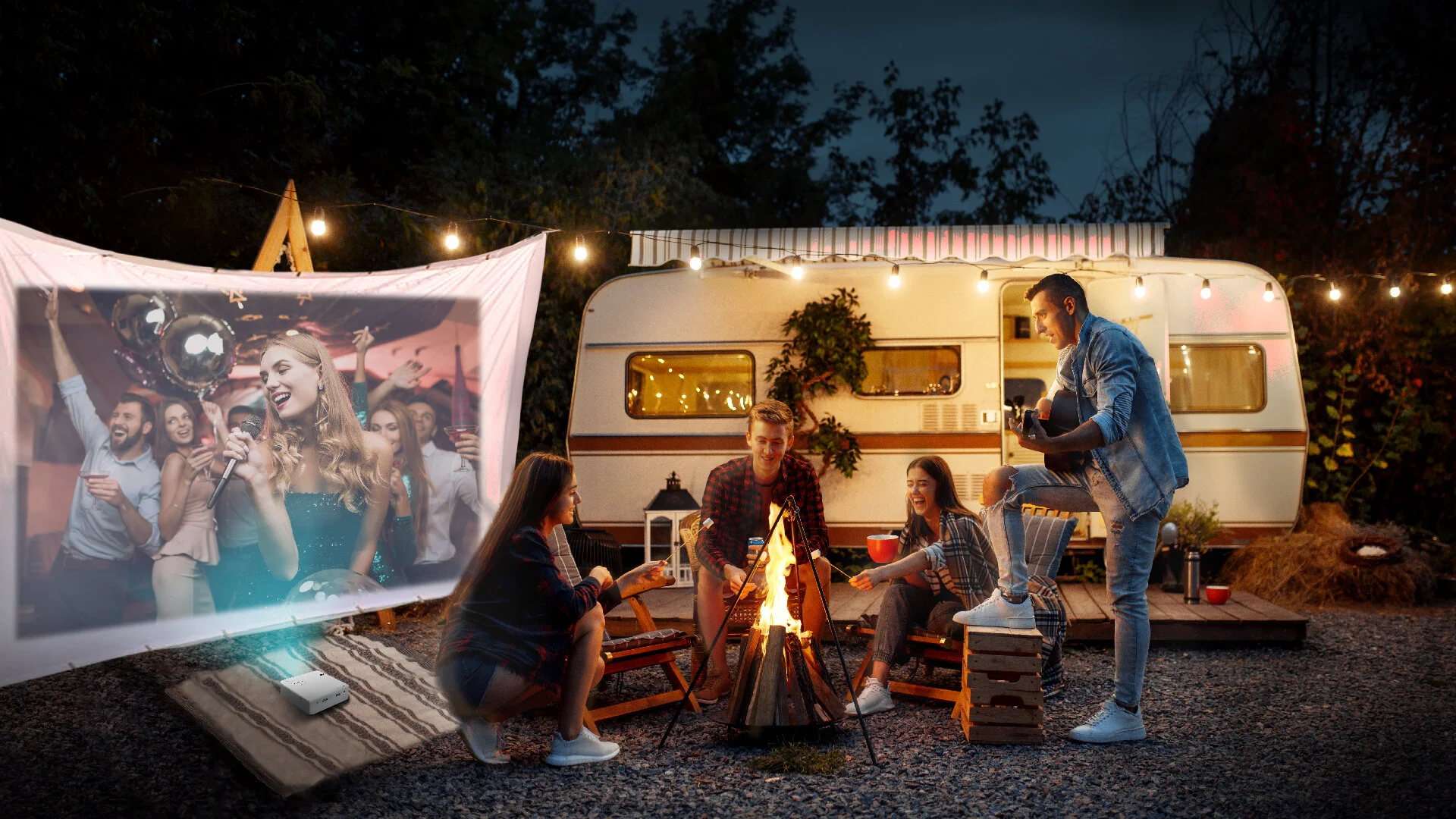 The Perfect Party with an Outdoor Mini Projector - EZCast