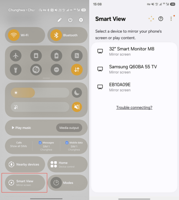 Three different ways to Easily Screen Mirror Samsung Galaxy S25 to TV