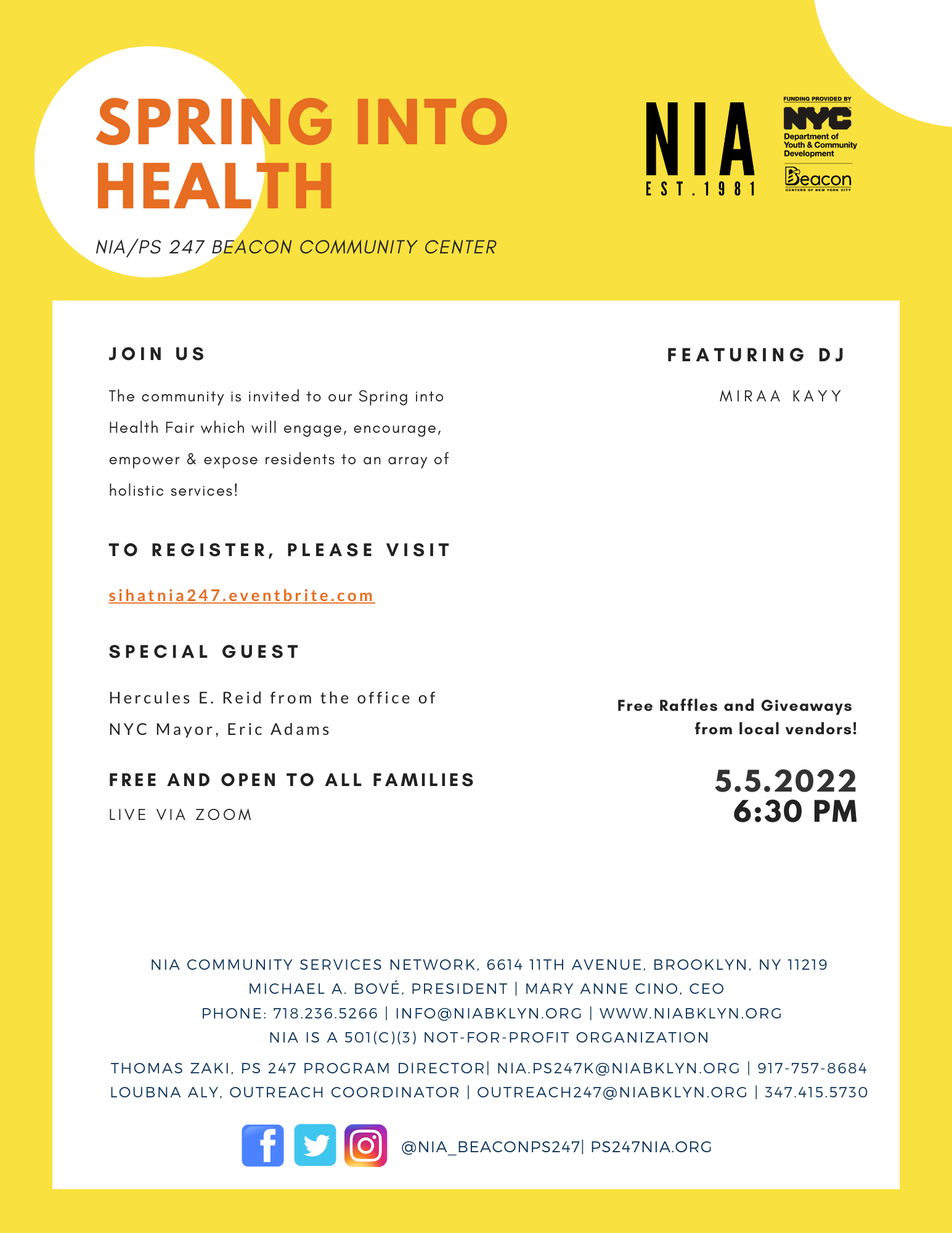 Upcoming Events — NIA Community Services Network