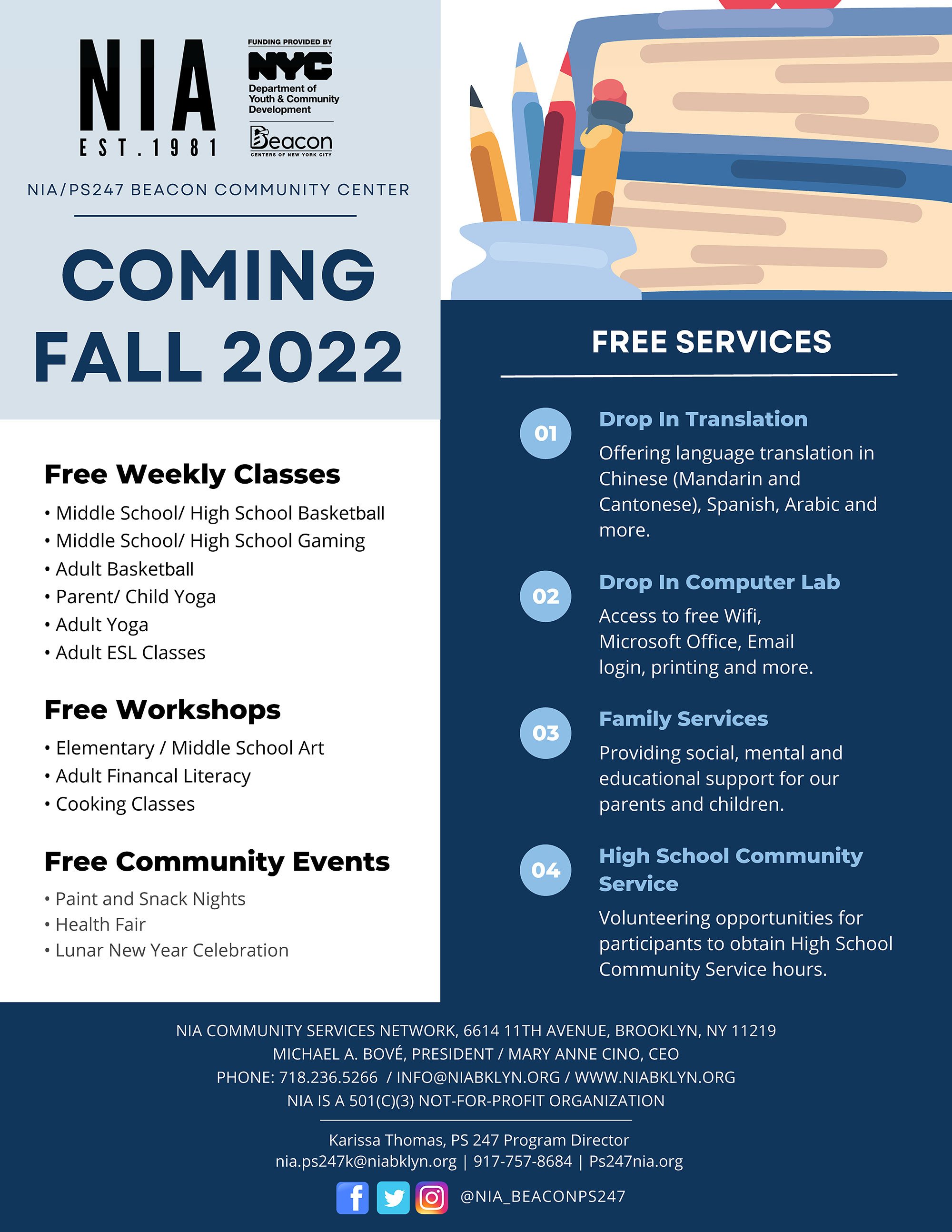 Upcoming Events — NIA Community Services Network