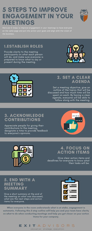 Steps to Improve Engagement In Meetings — Exit Advisors - Houston, TX ...