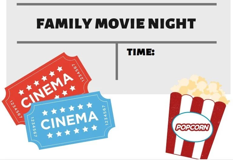 Family Movie Night Clip Art
