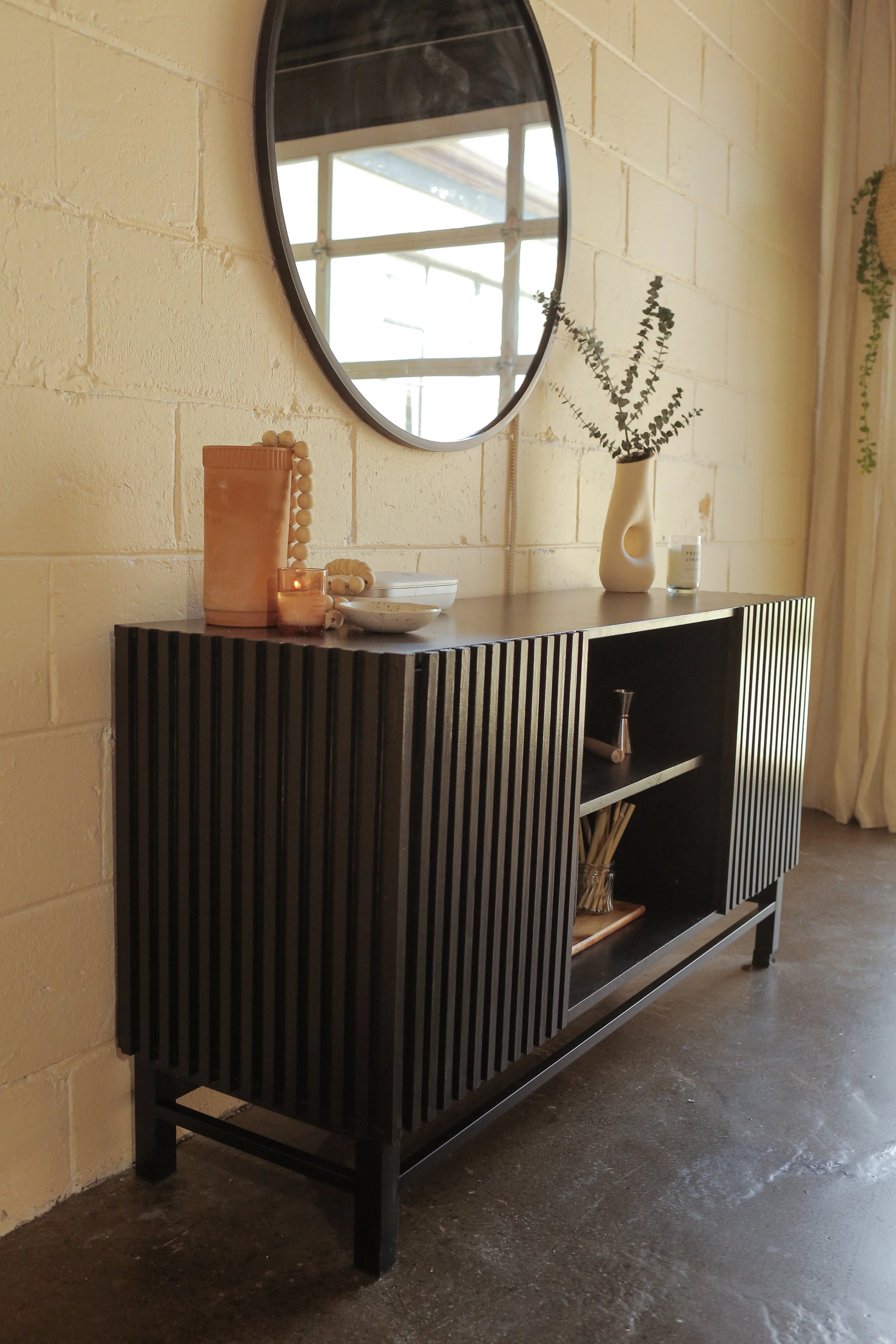 DIY Modern Slatted Wood Sideboard Upcycle — The Sorry Girls