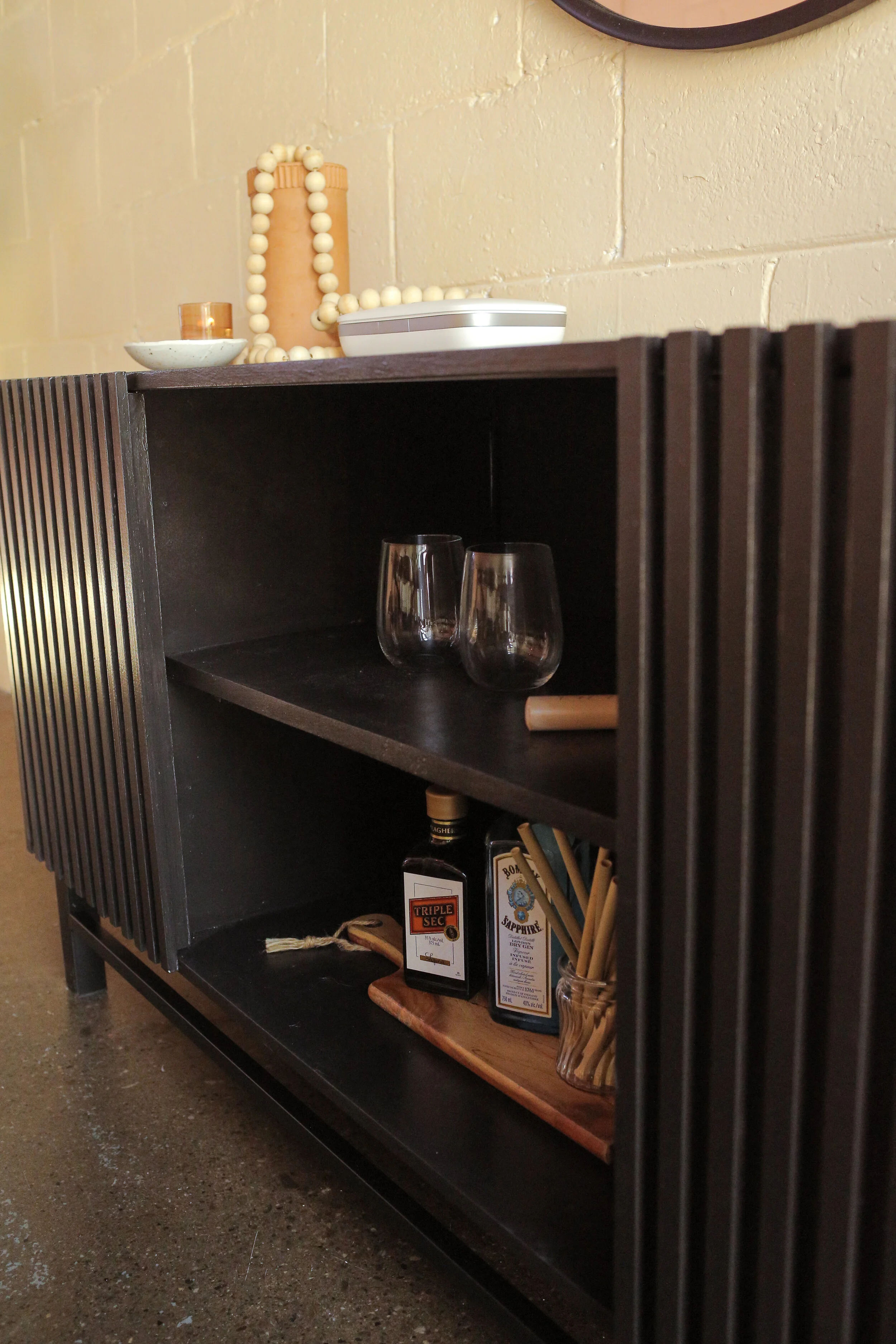 DIY Modern Slatted Wood Sideboard Upcycle — The Sorry Girls