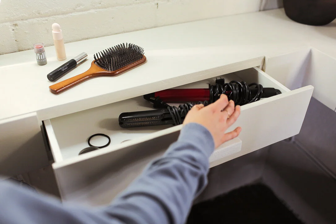 DIY Bright Custom Vanity Makeover - Loft Vibes! — The Sorry Girls