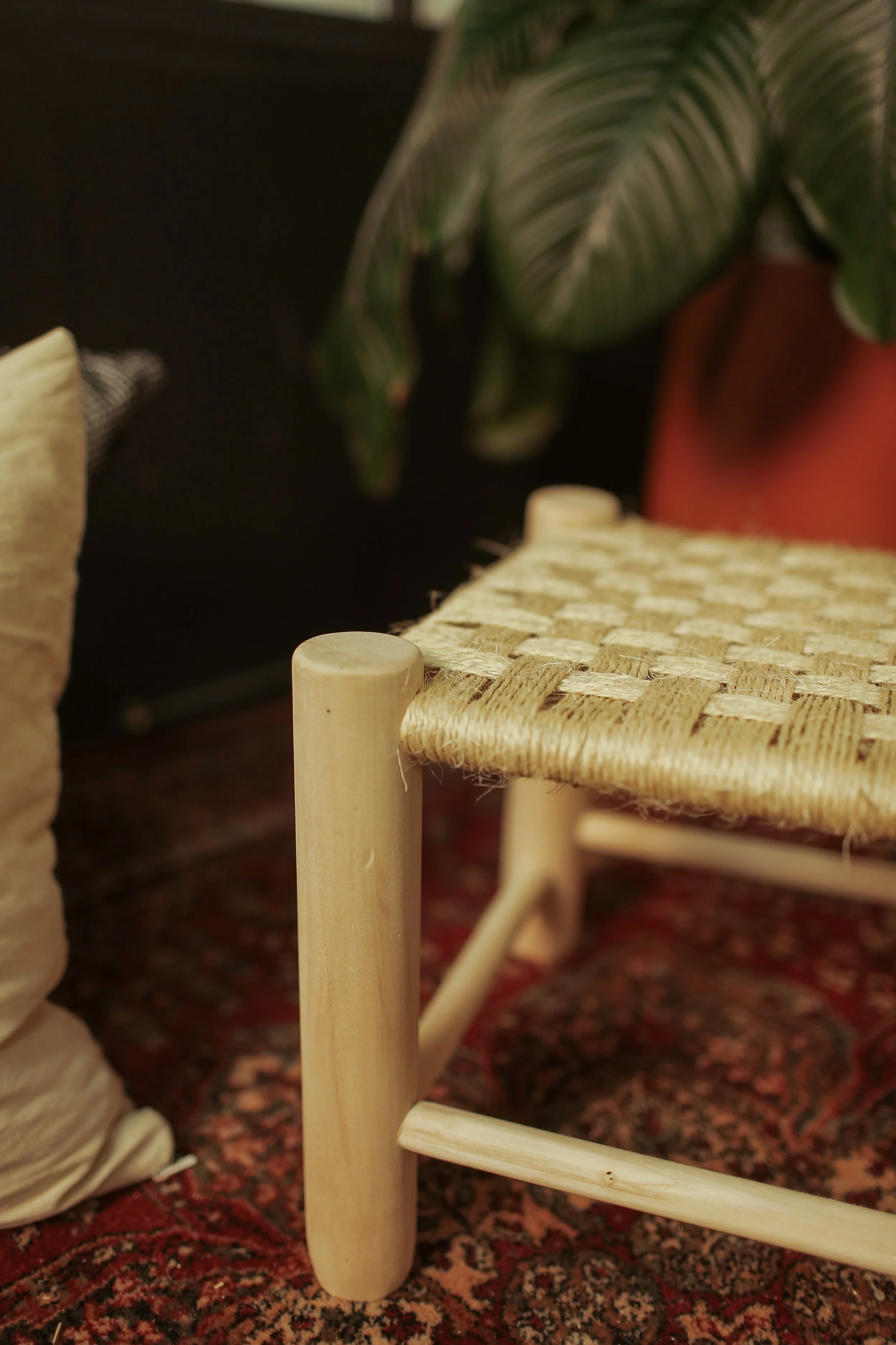 DIYing a Basket Weaved Wooden Stool — The Sorry Girls