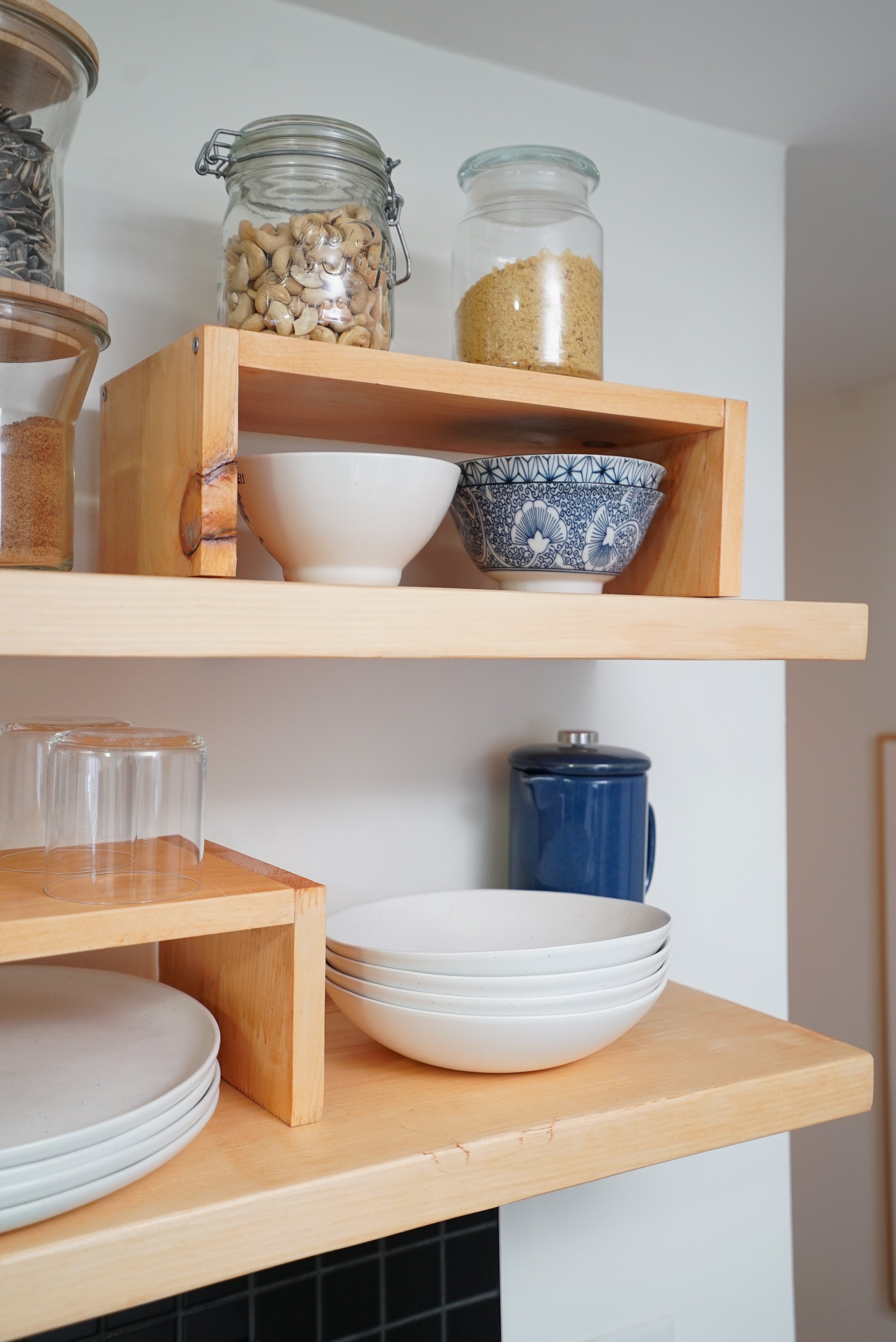 Easy DIY Shelf Riser for Kitchen Storage — The Sorry Girls