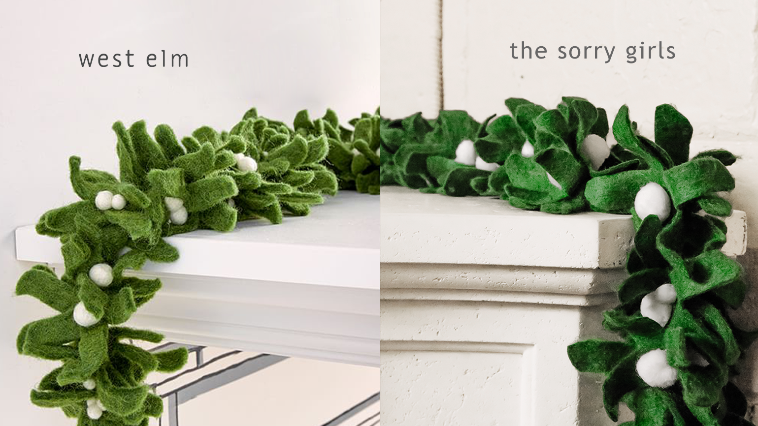 Making the West Elm Mistletoe Garland on a Budget — The Sorry Girls