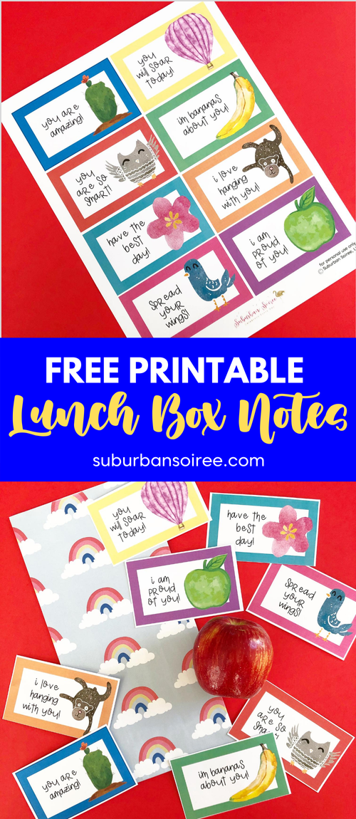 Free Lunch Box Notes! — Suburban Soiree