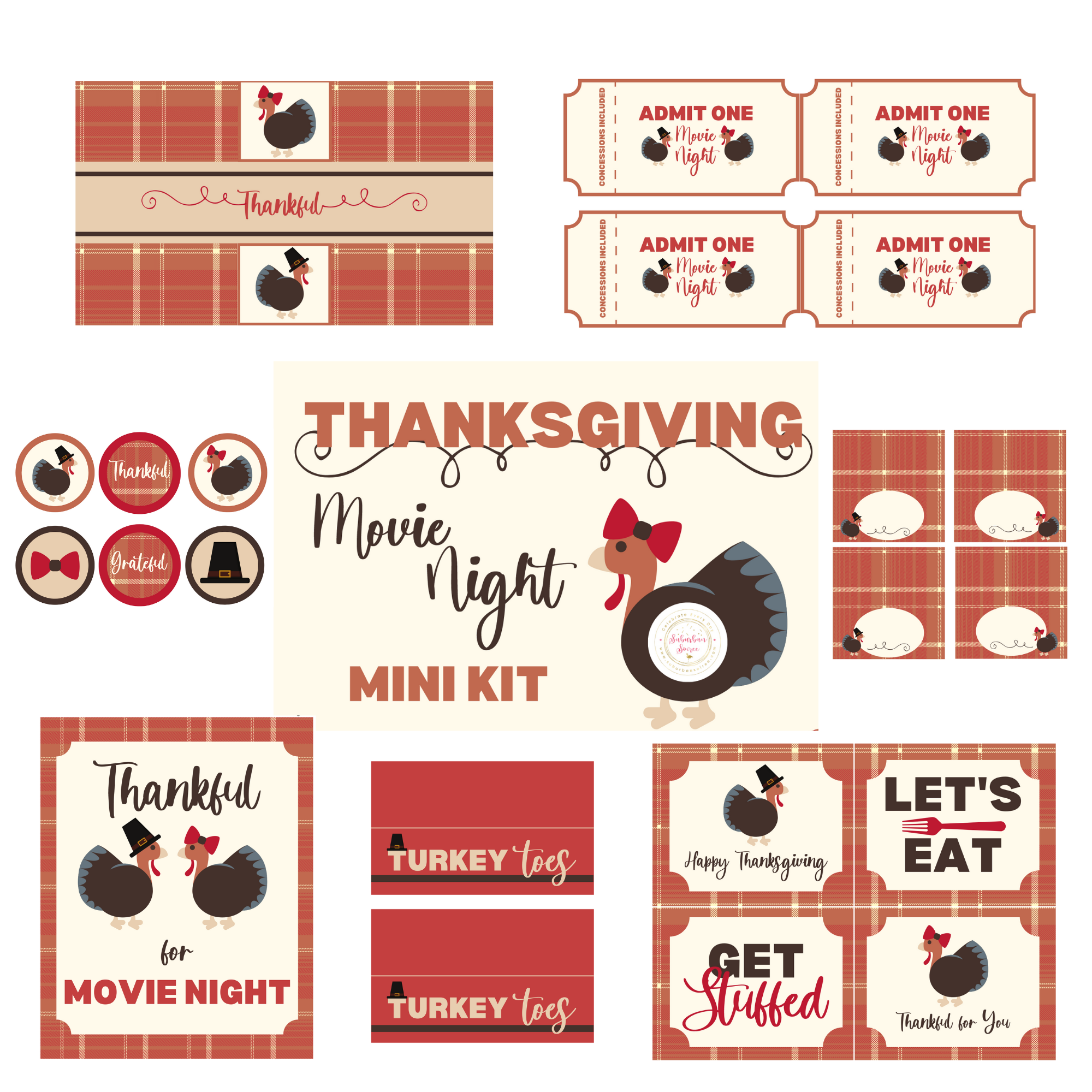 Thanksgiving Movie Night Mini Printable Kit — Suburban Soiree