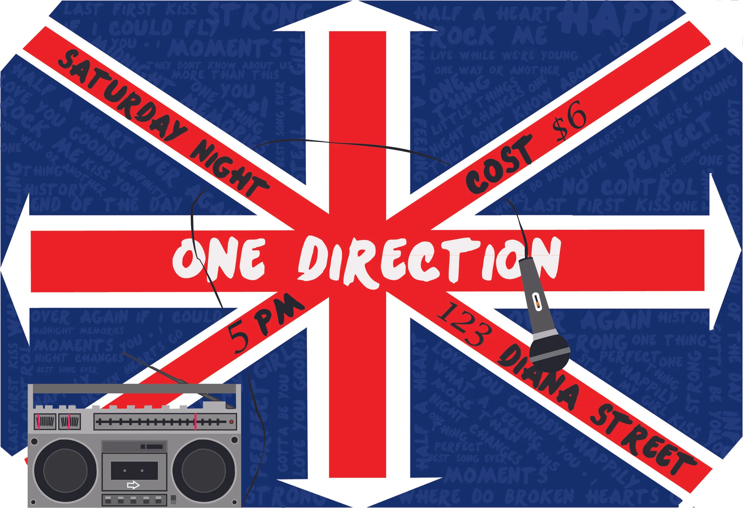 Irish And British Flag One Direction Logo