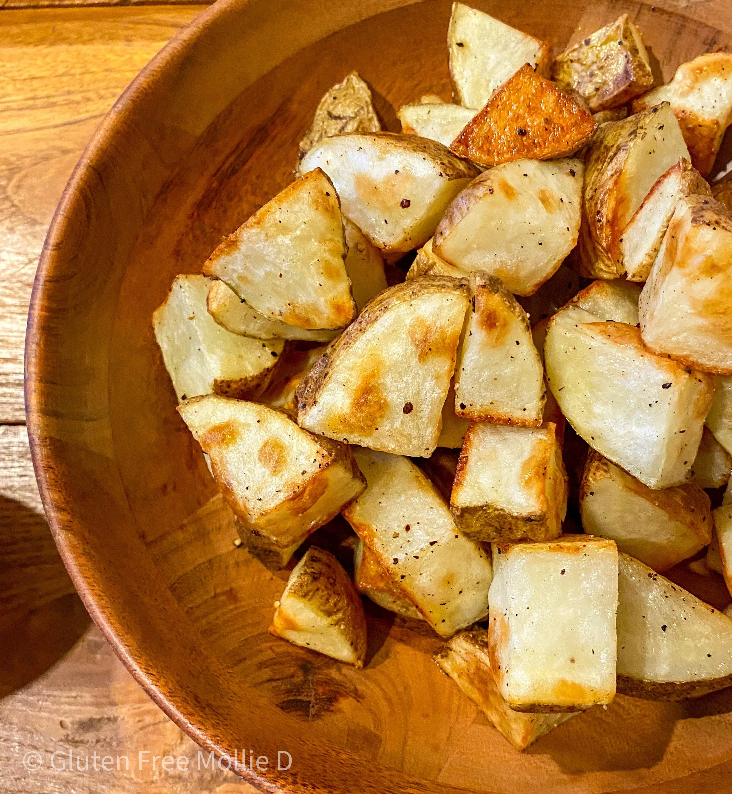 Gluten Free Mollie D-Recipes-Crispy and Fluffy Roasted Potato Cubes