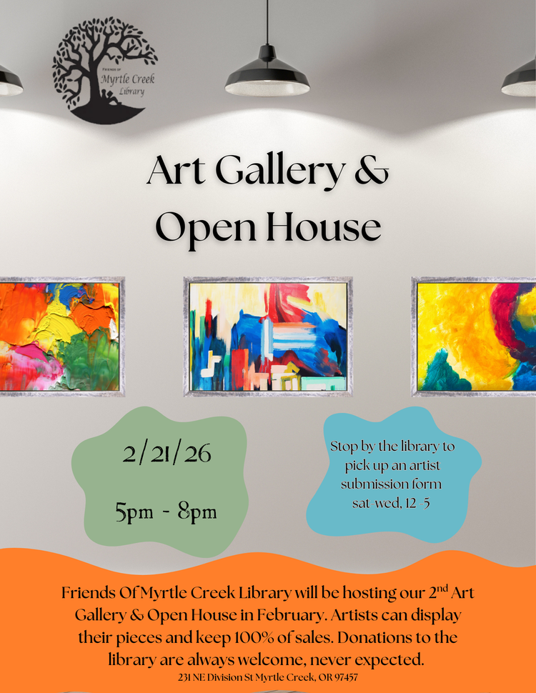 Art Open House — Friends of Myrtle Creek Library