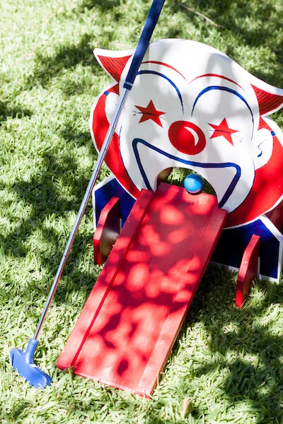 Miniature Golf Clown Face