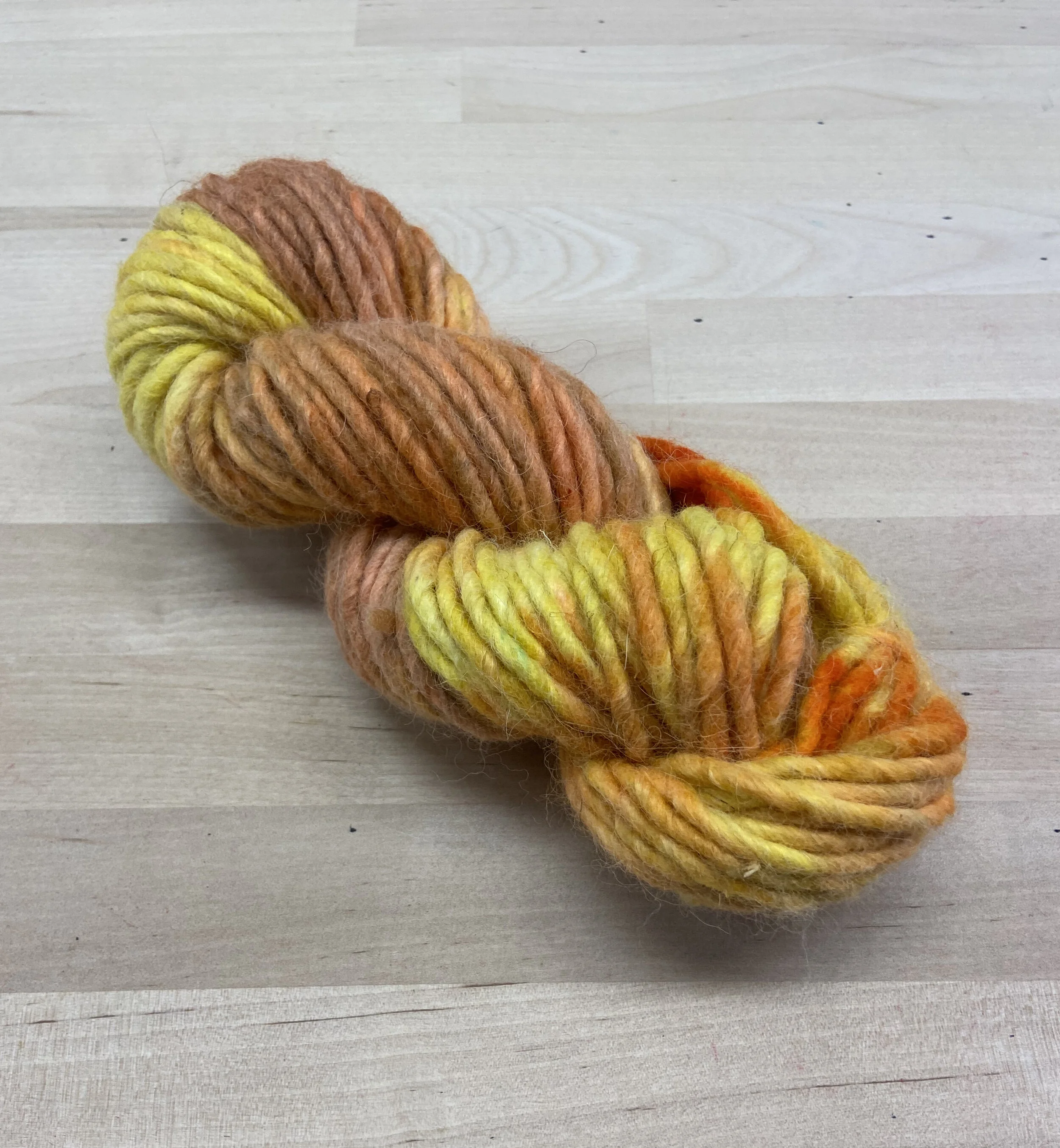 Sewing & Needlecraft Golden Corn Silk Yarn Hand Dyed Worsted weight ...