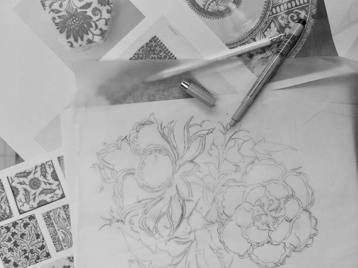 Maria Maurio artisanal textiles botanically dyed hand printed