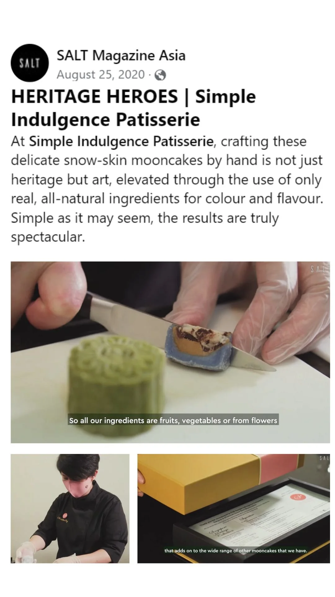 Simple Indulgence Patisserie | Real Food Real Flavours-Media Features