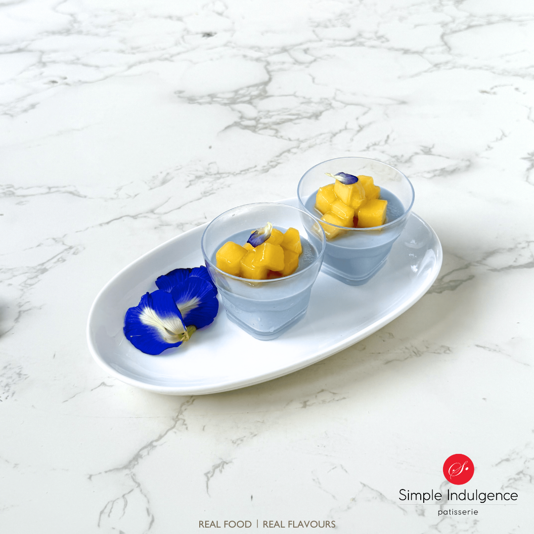 [ NEW Raya Special ] Fresh Mango Butterfly Pea Panna Cotta-Simple ...
