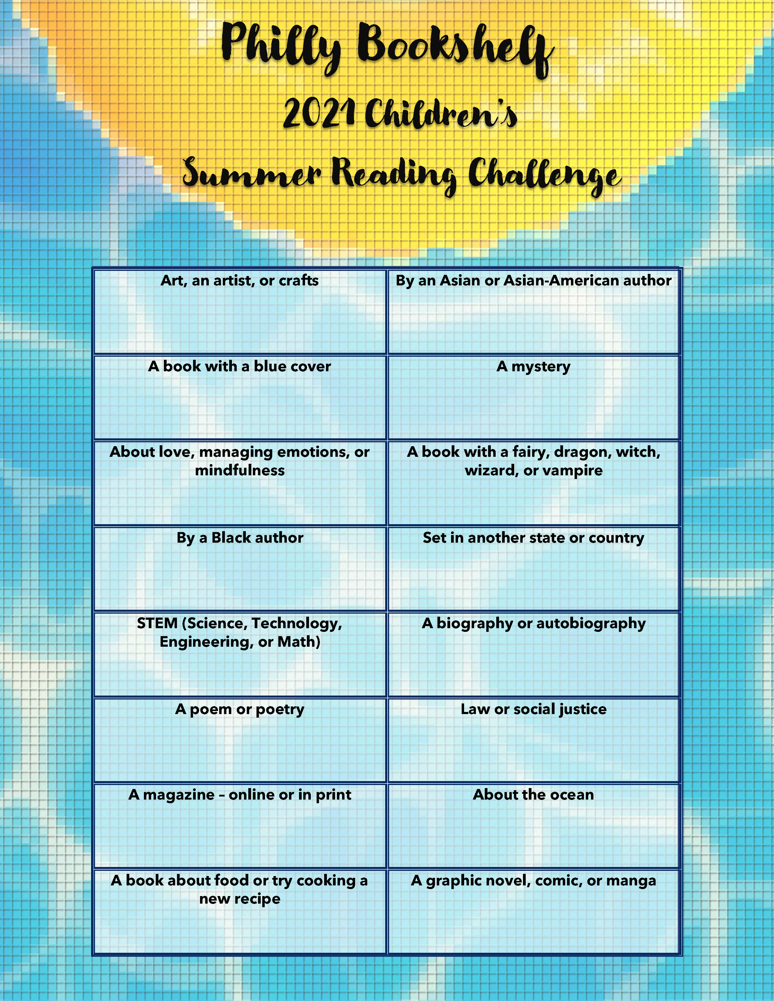 2021 Summer Reading Challenge — Philly Bookshelf