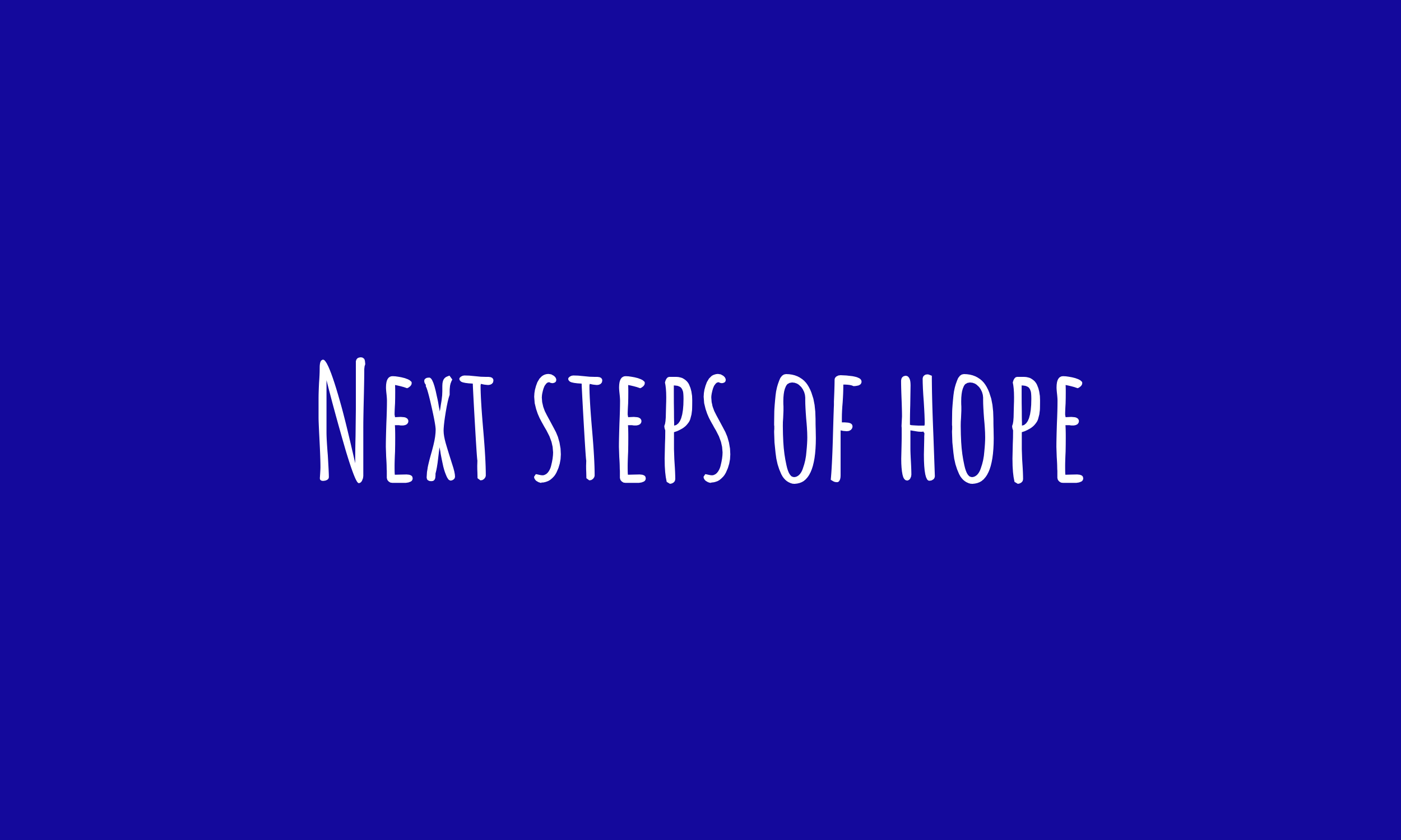 Next Steps of Hope — Sustainable Formations