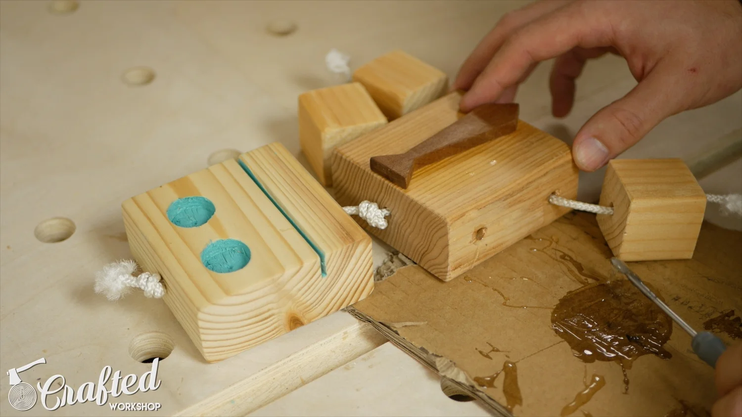 How To Make A DIY Wooden Robot Homemade Toy — Crafted Workshop