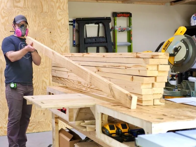 How To Build A Garage Workbench / Miter Saw Station / Outfeed Table ...