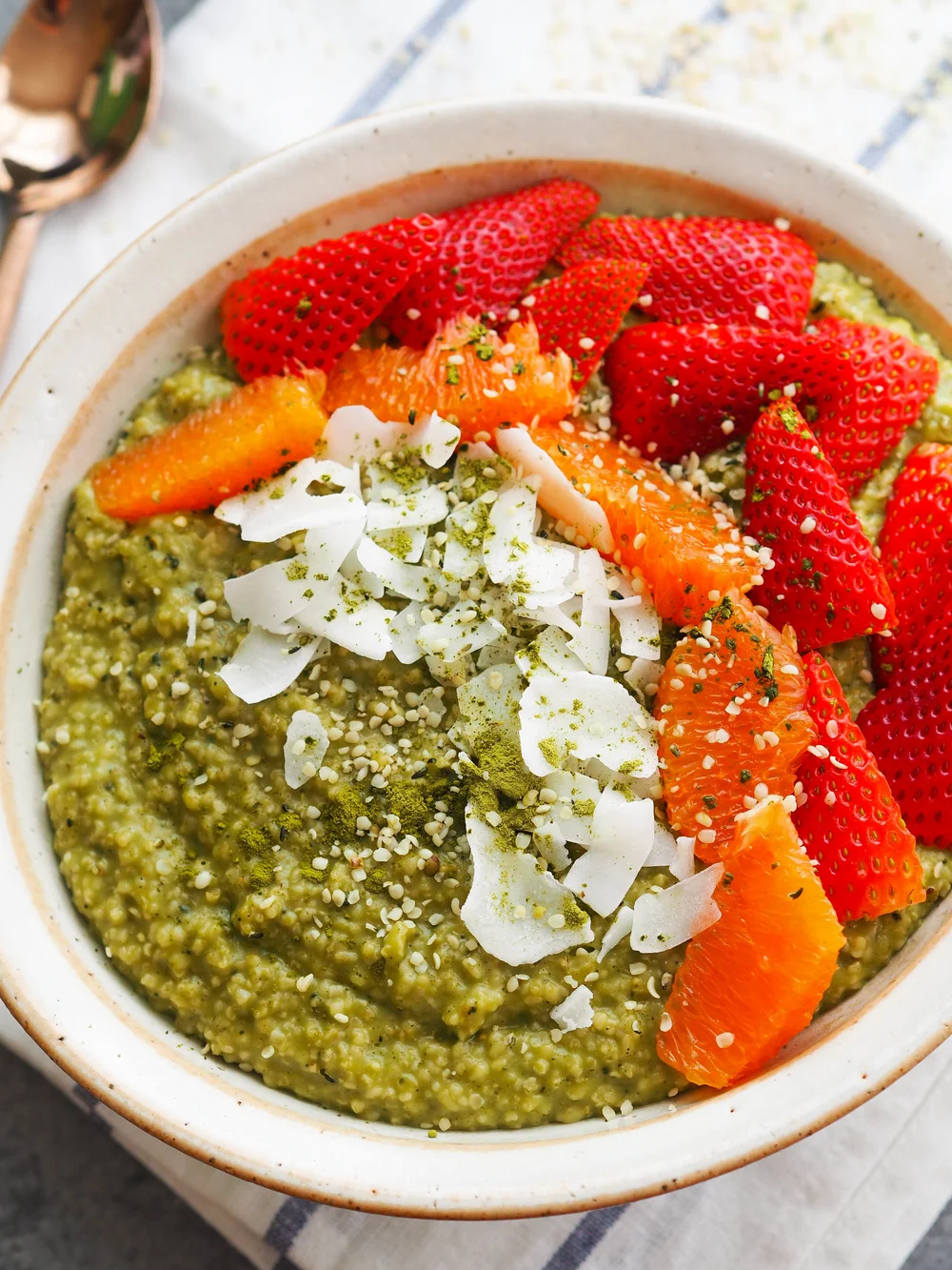 Matcha Coconut Toasted Oat Bran Bowl — Registered Dietitian Columbia SC ...