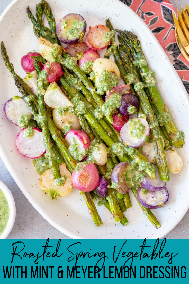 Roasted Spring Vegetables with Mint and Meyer Lemon Dressing Recipe ...