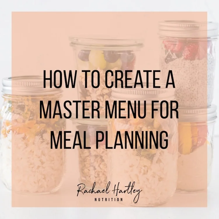 How to Create a Master Menu for Meal Planning — Registered Dietitian ...