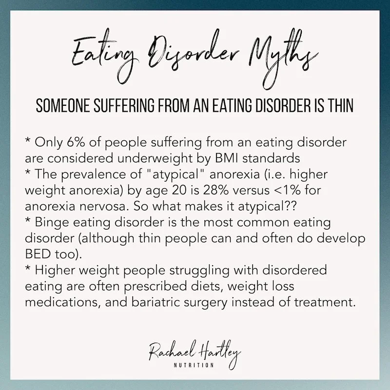 Busting Common Eating Disorder Myths — Registered Dietitian Columbia SC ...