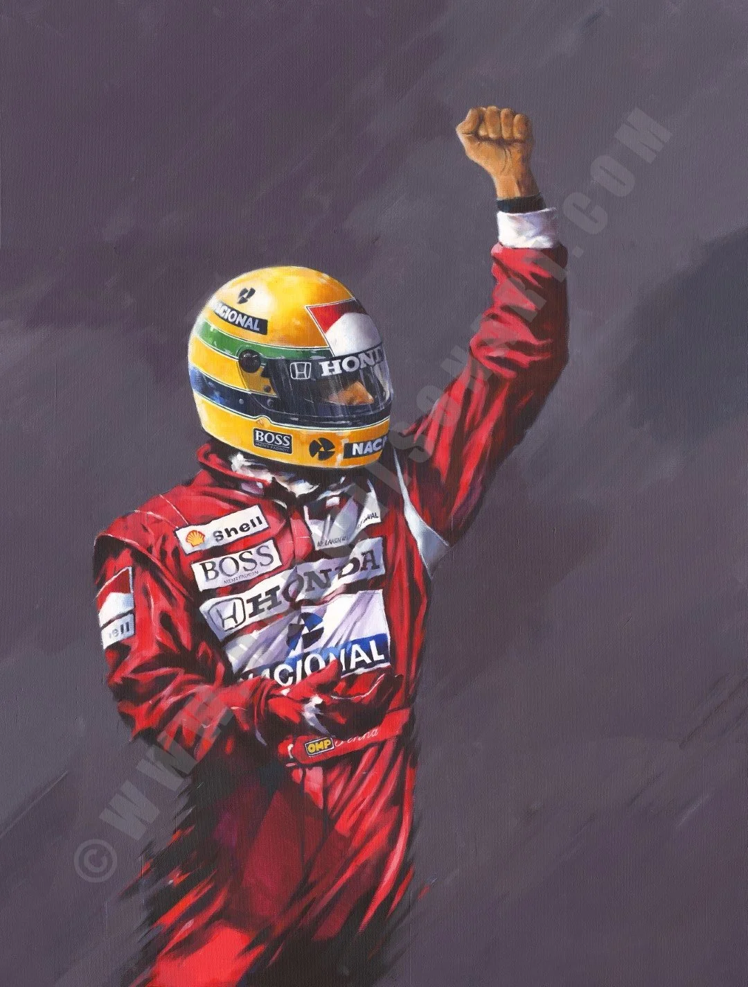 Aryton Senna - 'Icon' - Portrait — Don Wilson Art