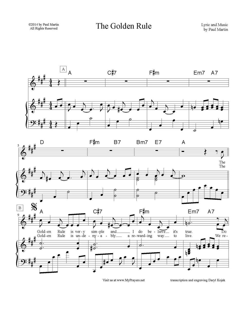 the-golden-rule-sheet-music — Myprayers.net