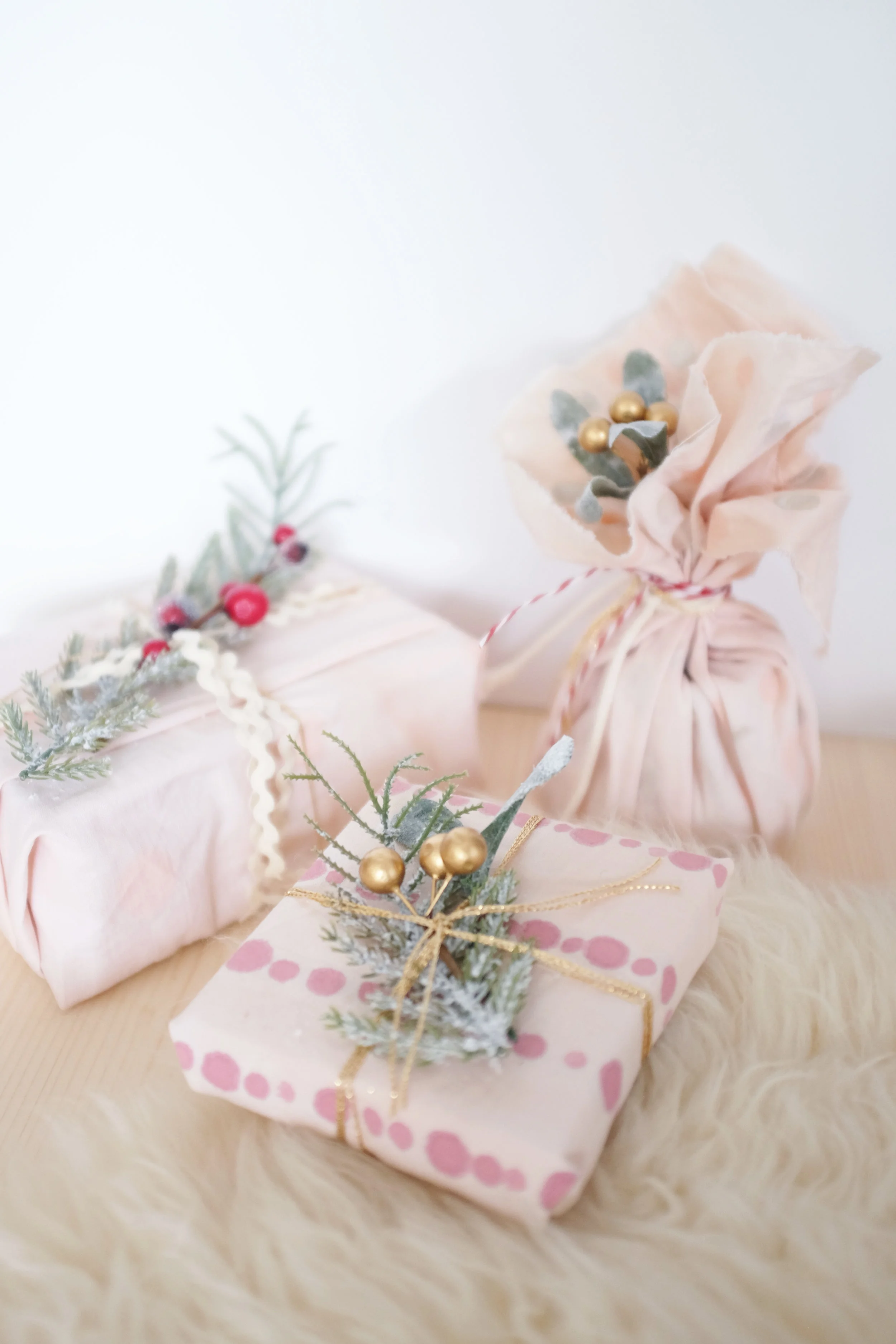 Festive fabric wrap DIY — Peas and Needles