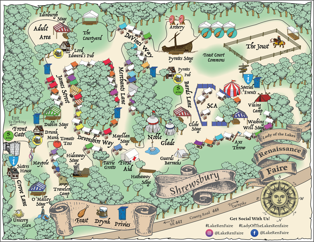 Map of the Faire — Lady of the Lakes Renaissance Faire