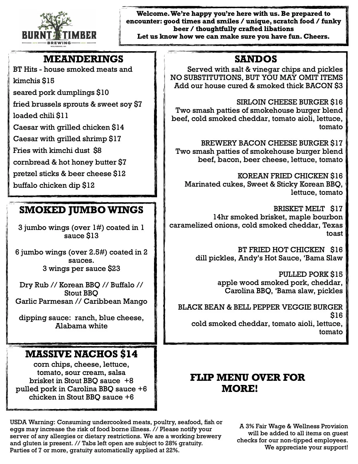 EAT — BURNT TIMBER BREWING & TAVERN