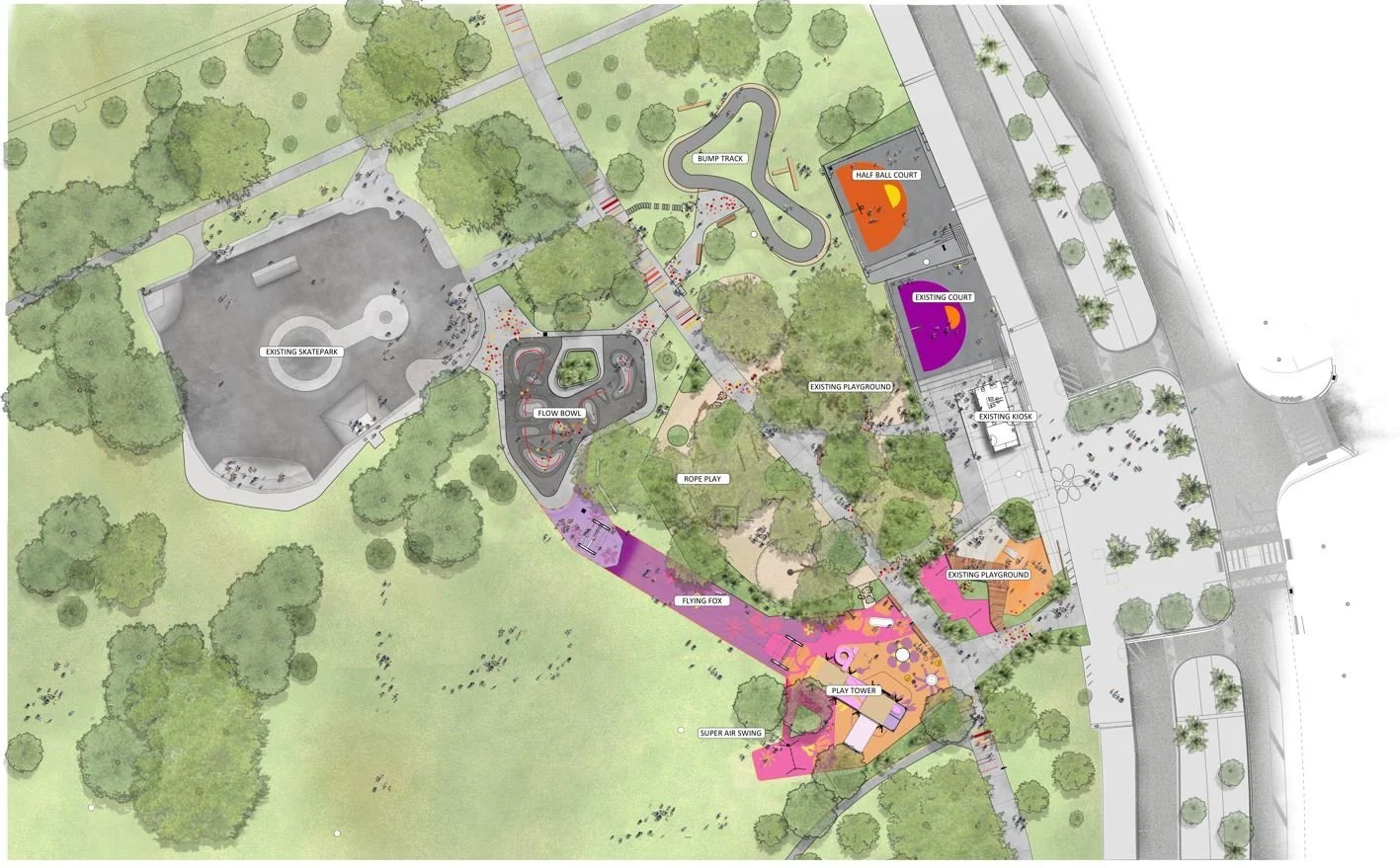 Hayman Park Playground - Stage Two Officially Opens — LANDSCAPE ARCHITECTURE AOTEAROA