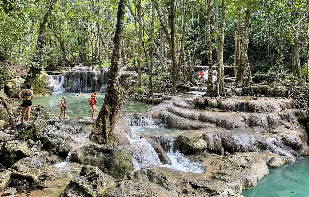 How Hard Is the Erawan Waterfall Climb? — xyzAsia