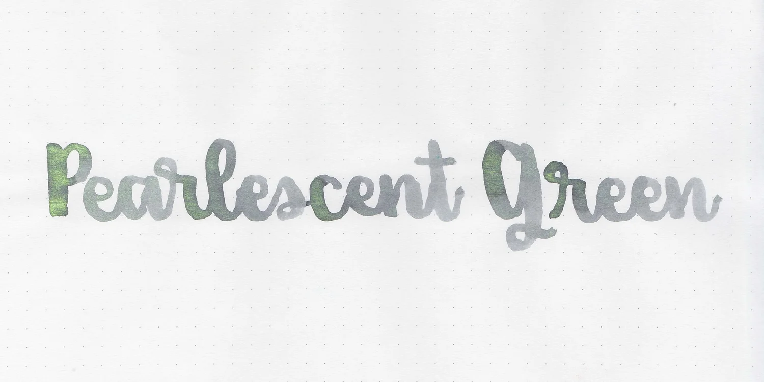 Ink Review #2575: De Atramentis Pearlescent Green — Mountain of Ink