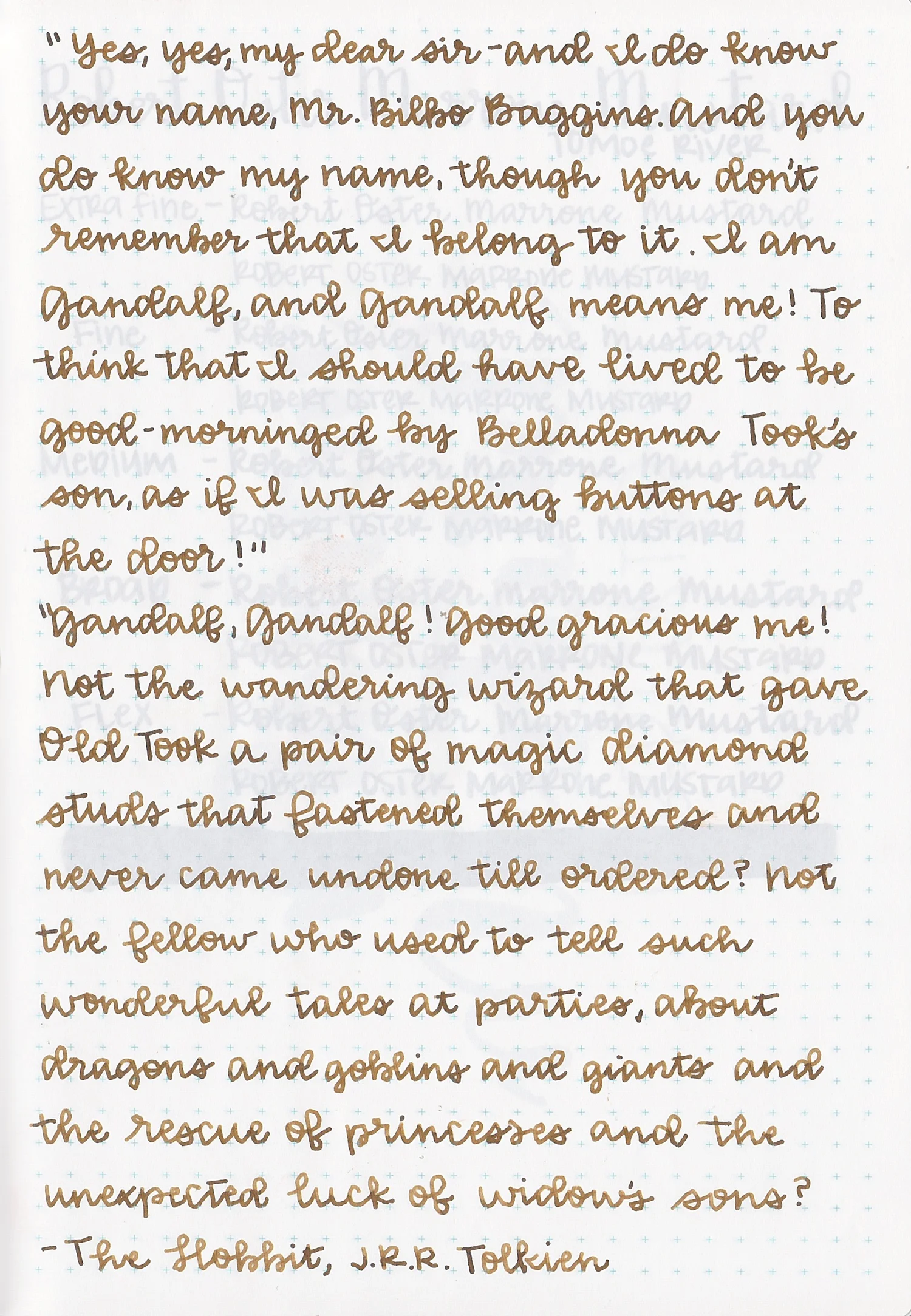 Ink Review: Robert Oster Marrone Mustard — Mountain of Ink
