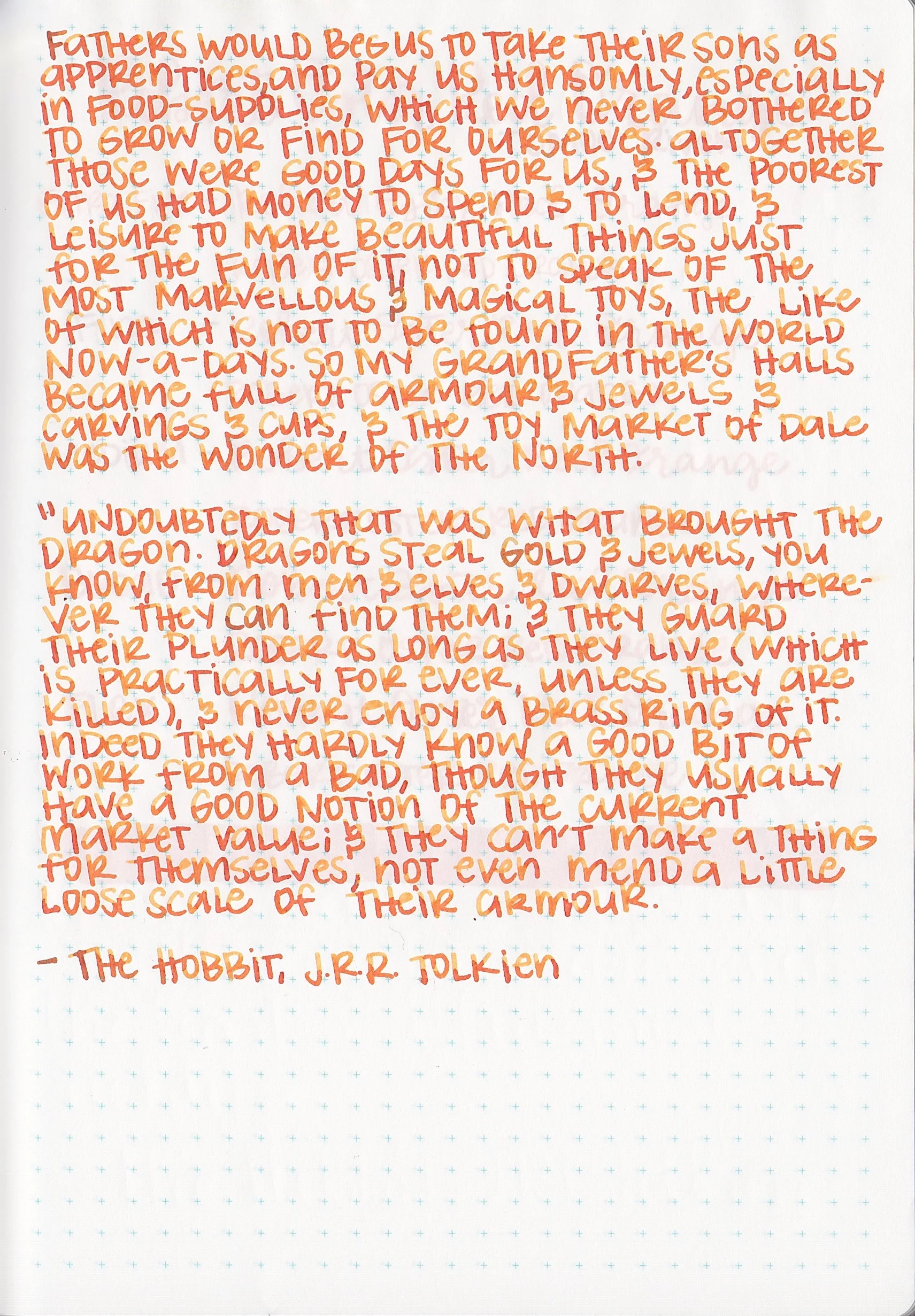 Ink Review #84: Robert Oster Red Orange — Mountain of Ink