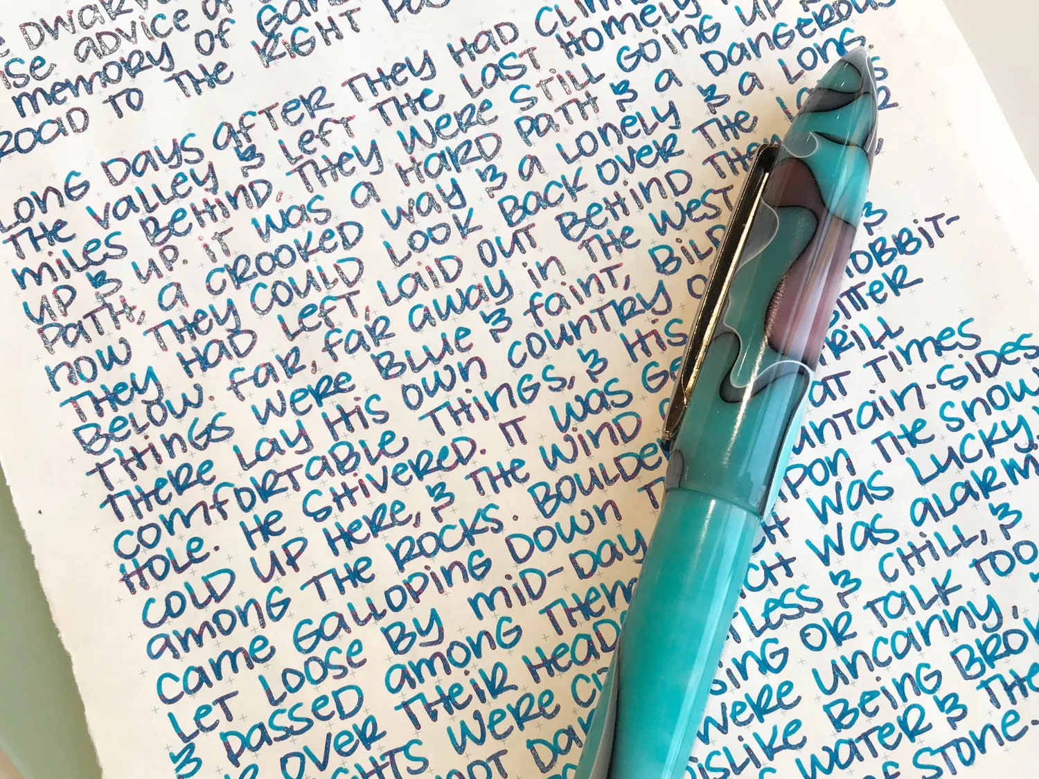 Ink Review #162: Diamine Arctic Blue — Mountain of Ink