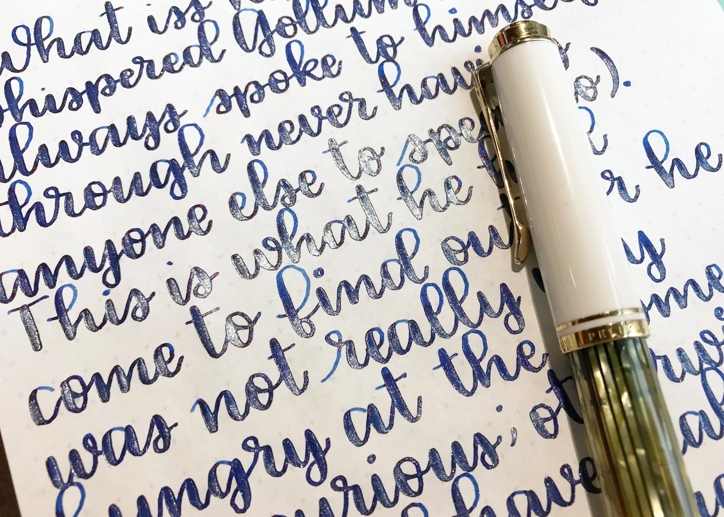 Ink Review #195: Diamine Blue Pearl — Mountain of Ink