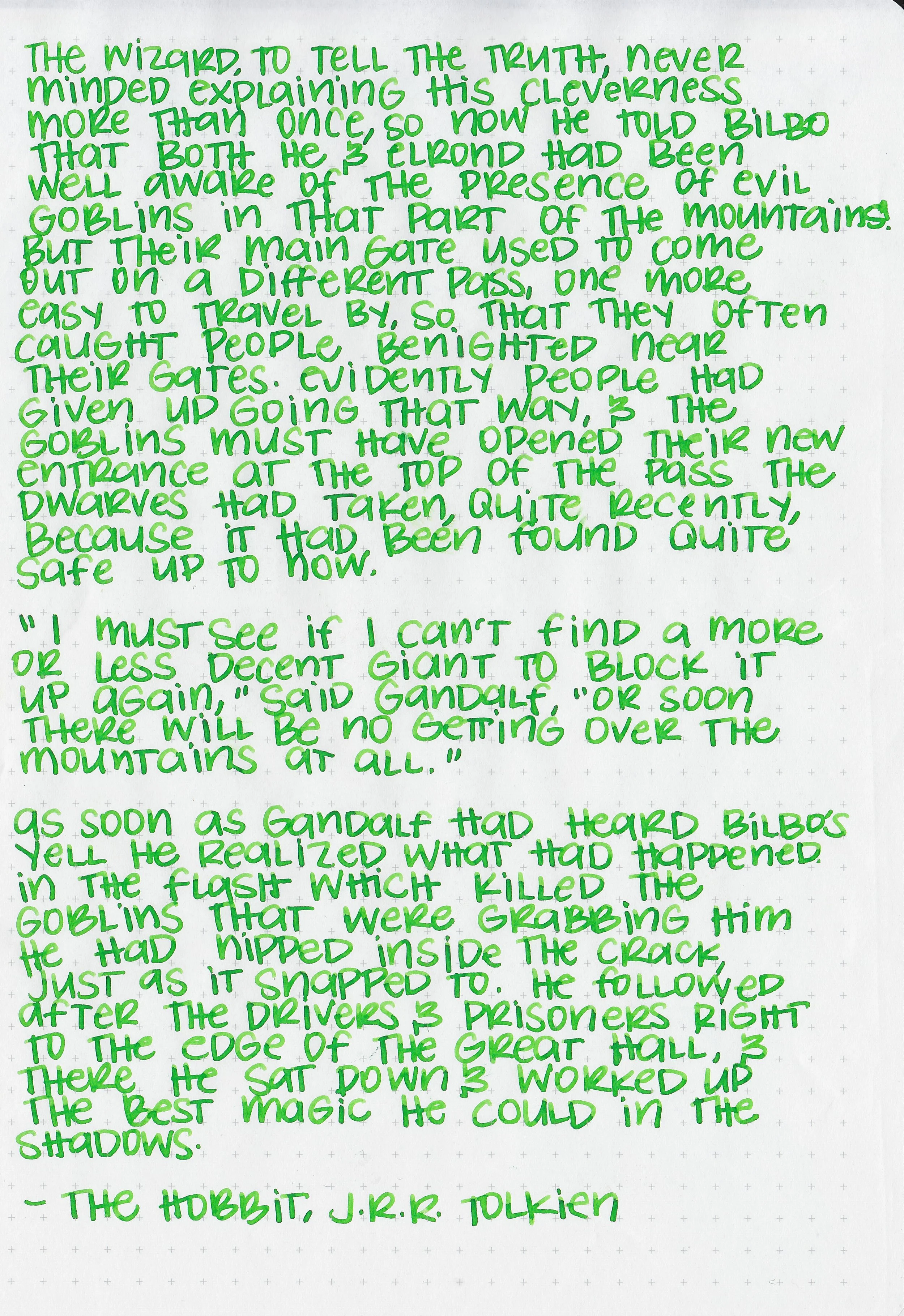 Ink Review #243: Robert Oster Green Green — Mountain of Ink