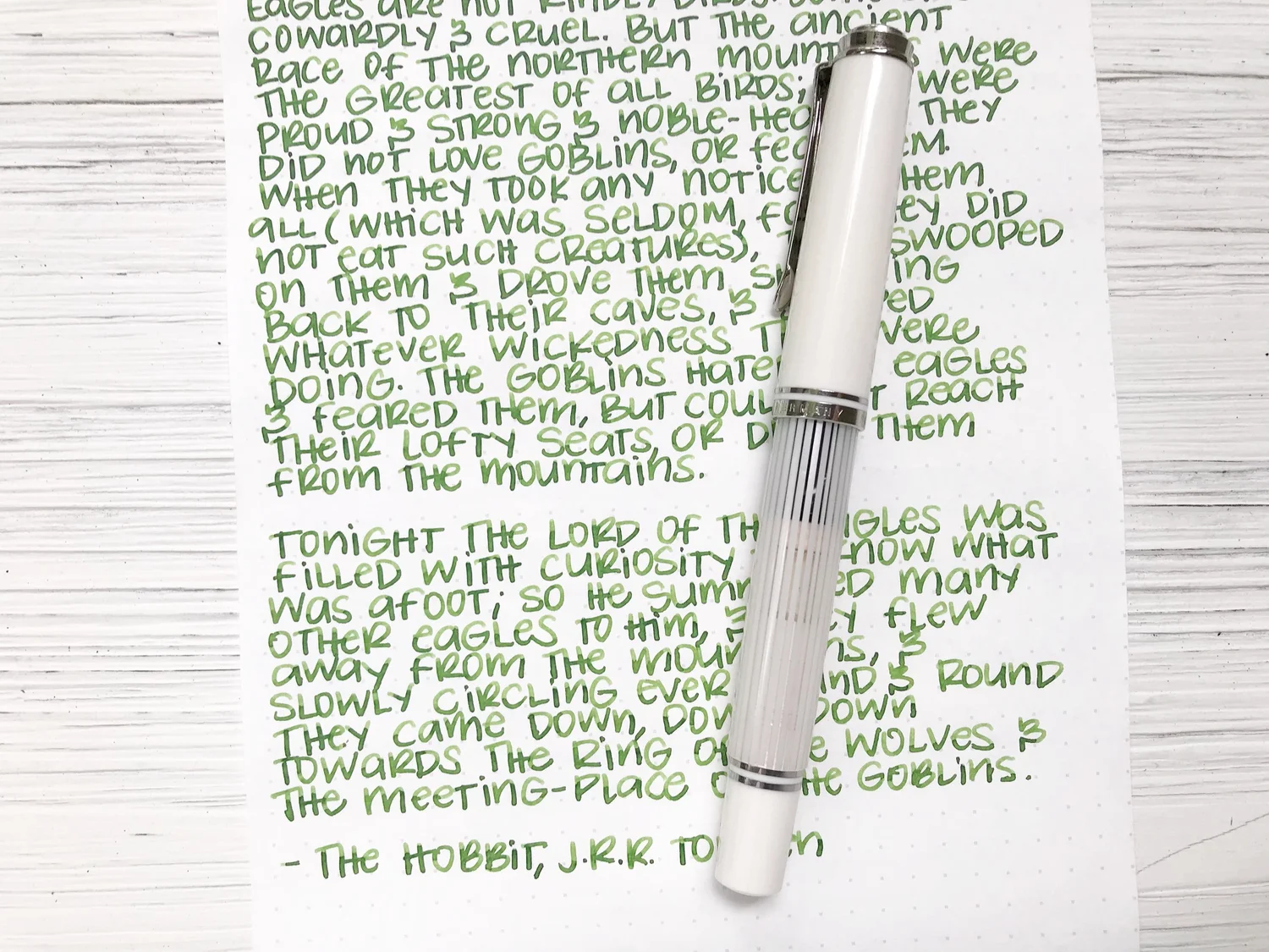 Ink Review #260: Robert Oster Forest Green — Mountain of Ink