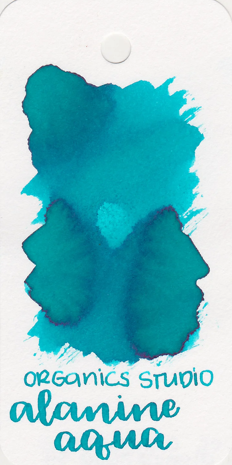 Ink Review #344: Organics Studio Alanine Aqua Shimmer — Mountain of Ink